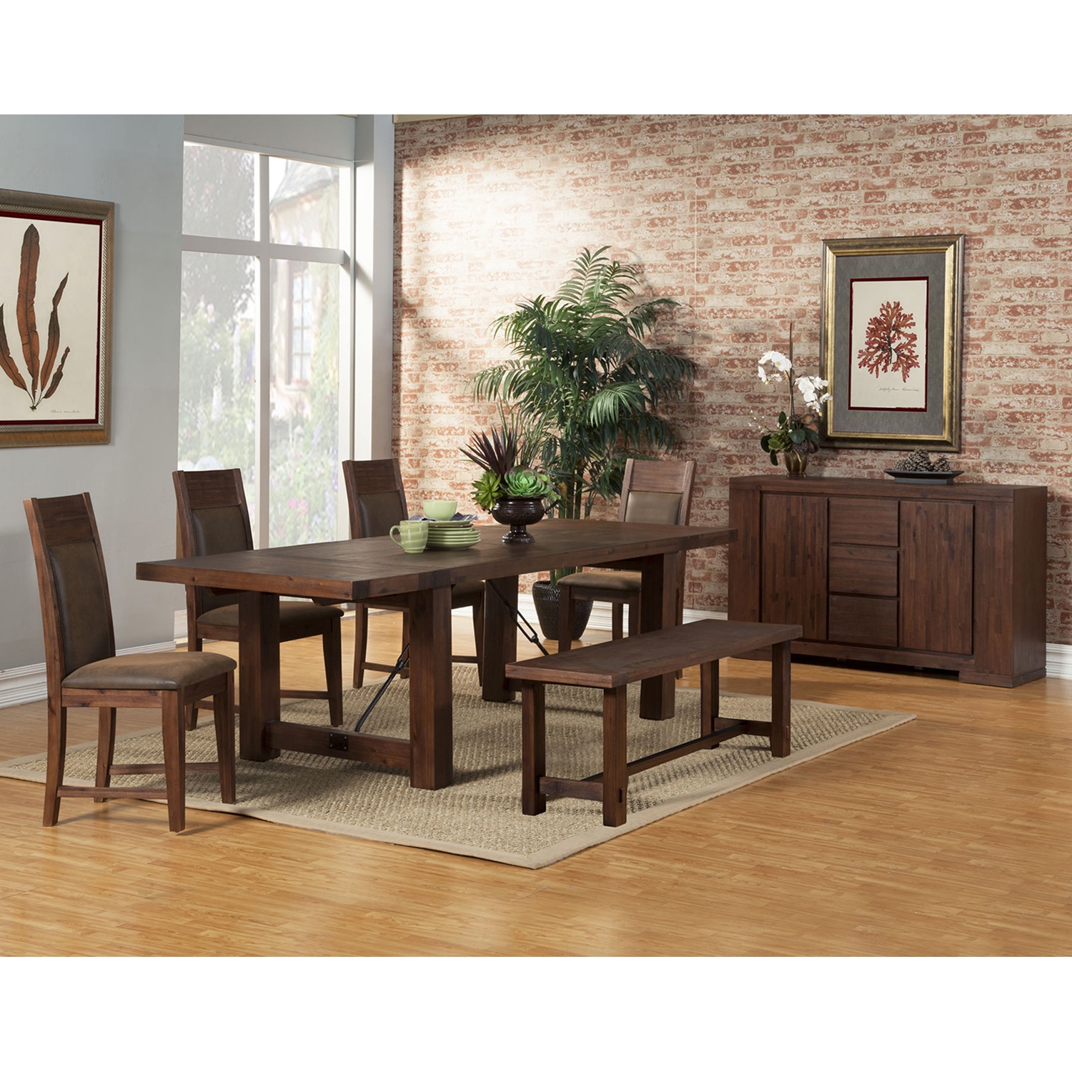 Pierre 5-Piece Dining Set - Antique Cappuccino | DCG Stores