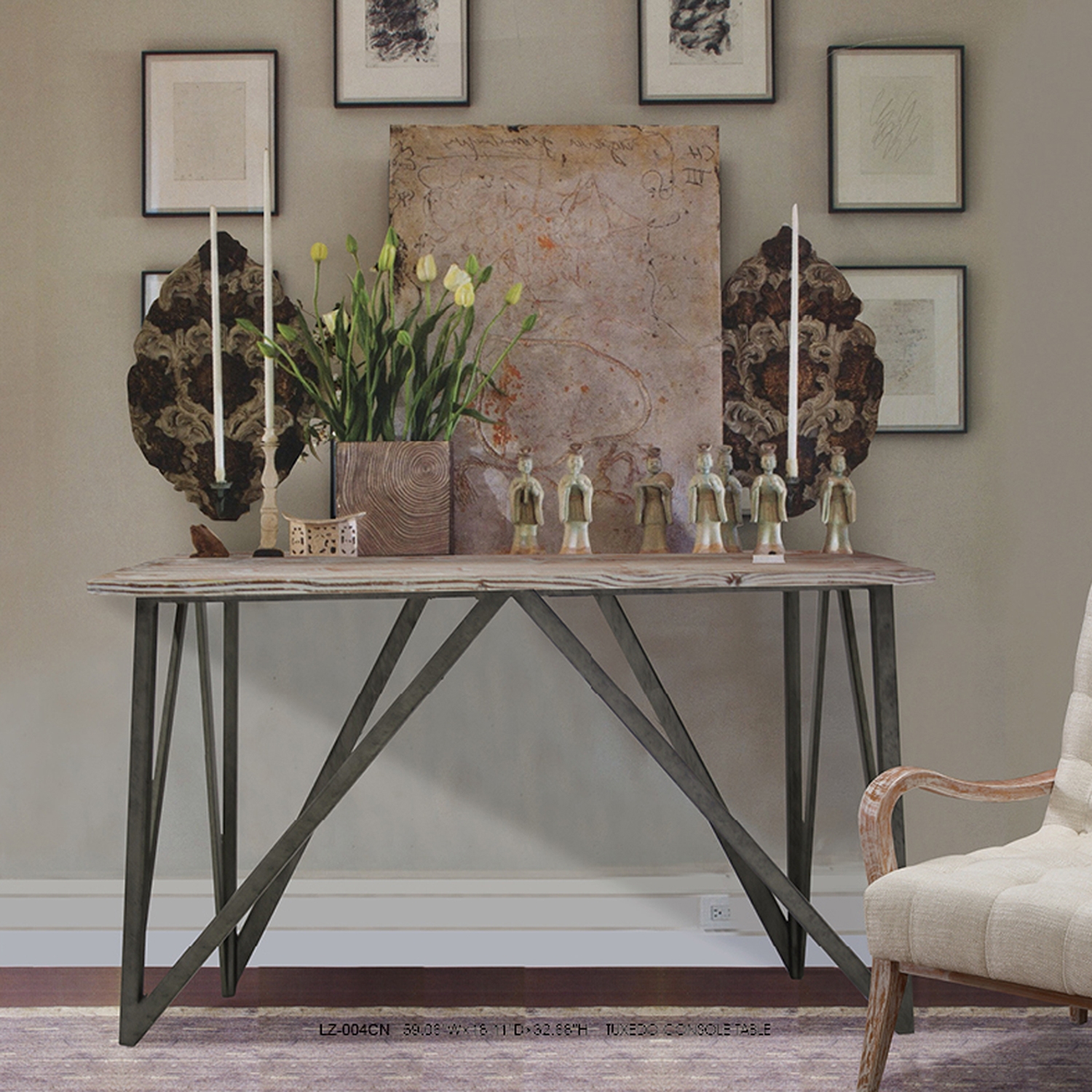 Regis Console Table - Pine Top | DCG Stores