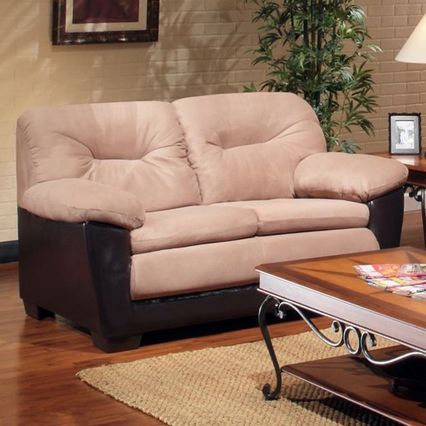 Bridget Plush Loveseat - Pillow Top Arms, Victory Sepia Cushions | DCG ...