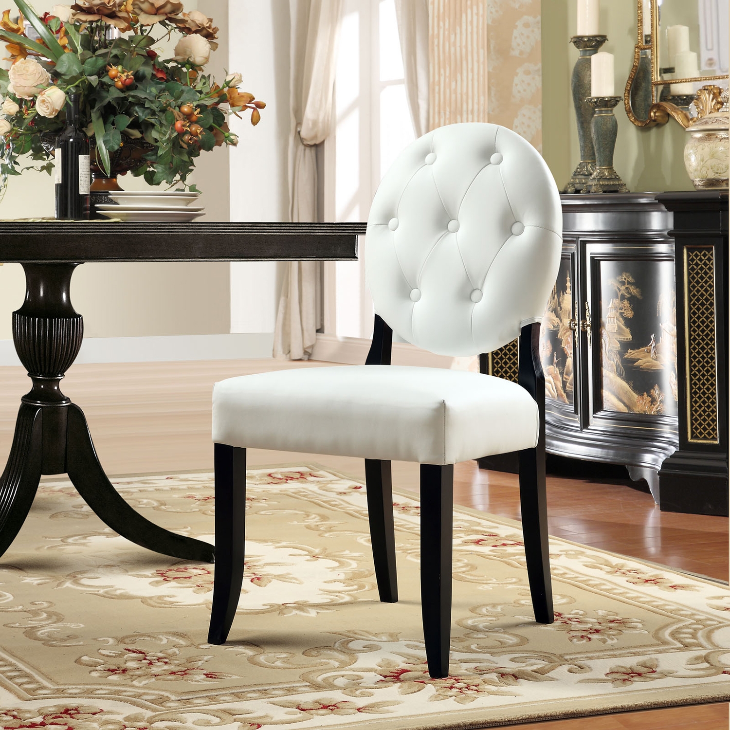 Button Dining Chair - White (Set of 2) | DCG Stores