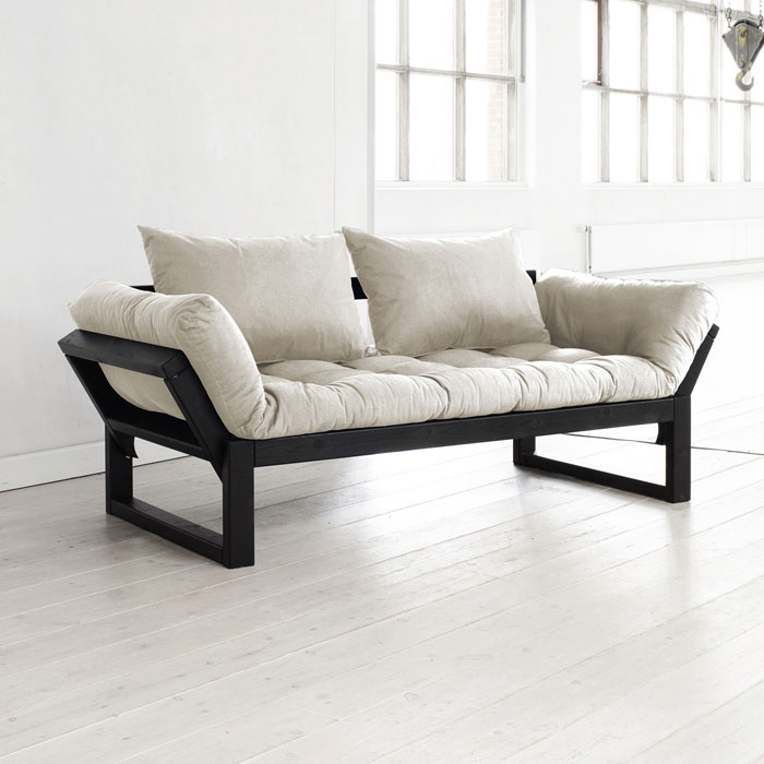 Edge Multi-Positional Futon Set - Black Wood Frame | DCG Stores