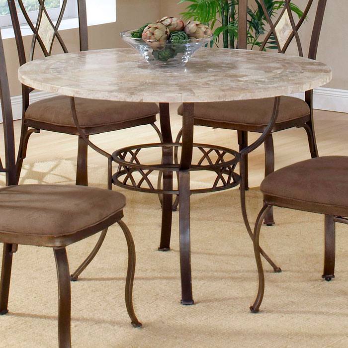 Brookside Fossil Stone Round Dining Table | DCG Stores