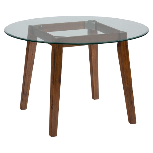 Plantation 48" Round Dining Height Table - Glass Top | DCG Stores