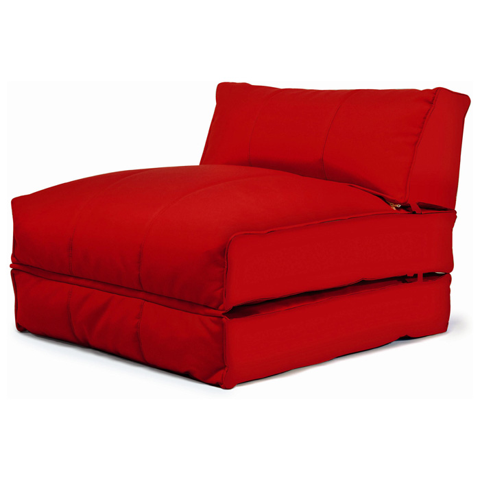 Rory Sleeper Chair - Folding, Single Bed, Red Fabric | DCG Stores