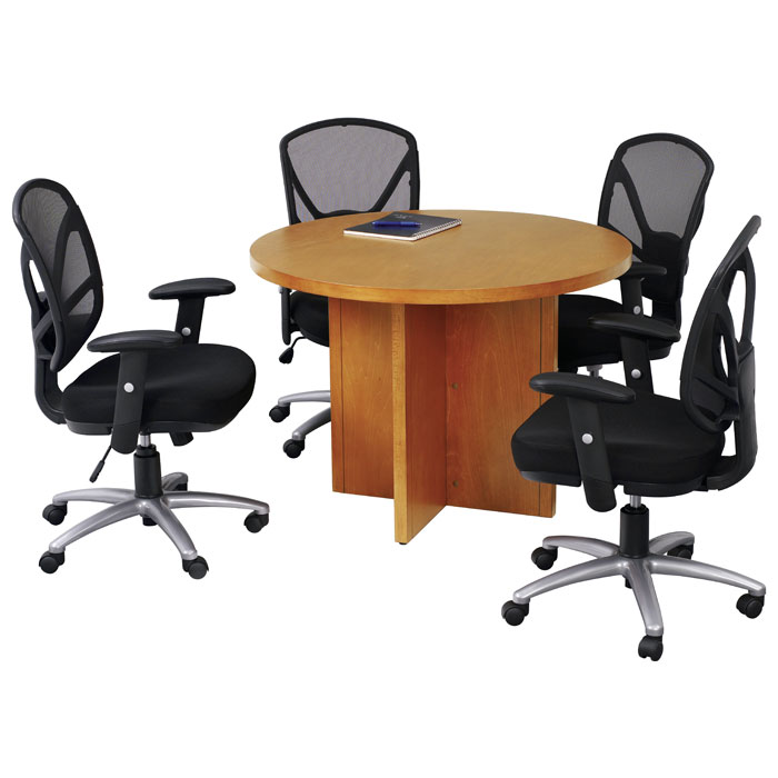 Pro-Line II Round Top Veneer Conference Table | DCG Stores