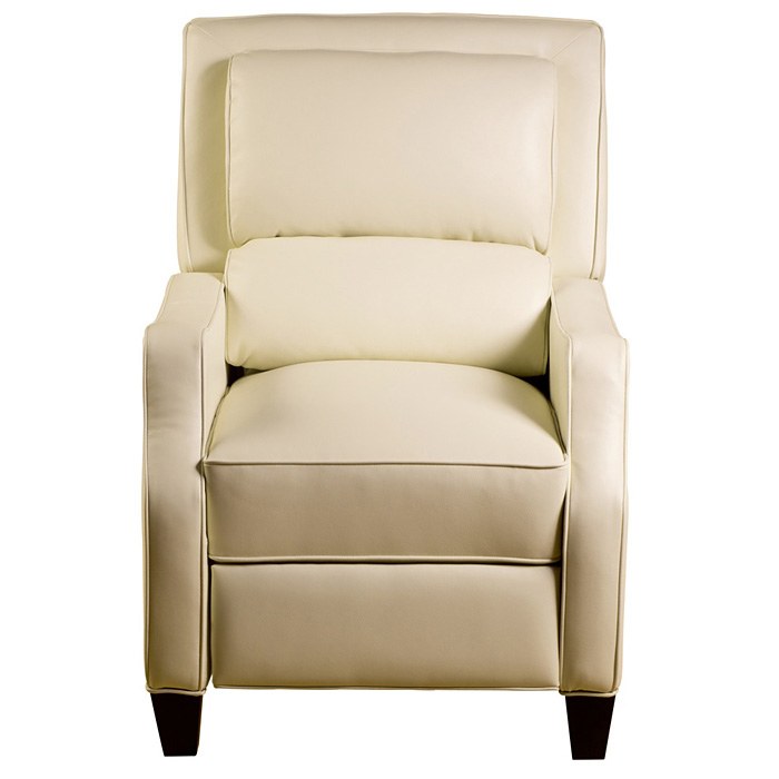 Duncan Bustle-Back Reclining Chair - Emerson Cream Leather | DCG Stores