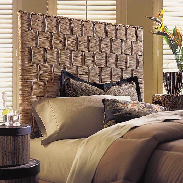 Rattan Weave Twin Size Headboard - Natural Finish | DCG Stores