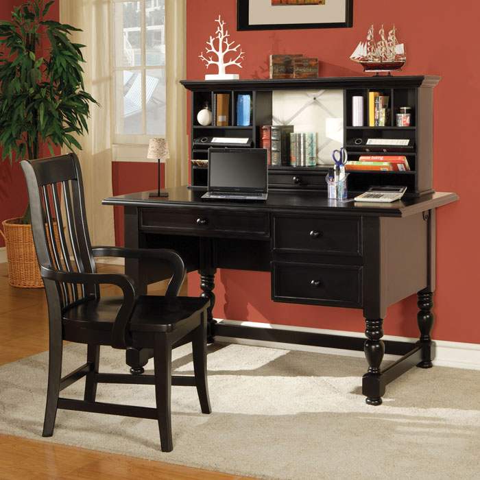 Bella Desk and Hutch in Black Finish | DCG Stores