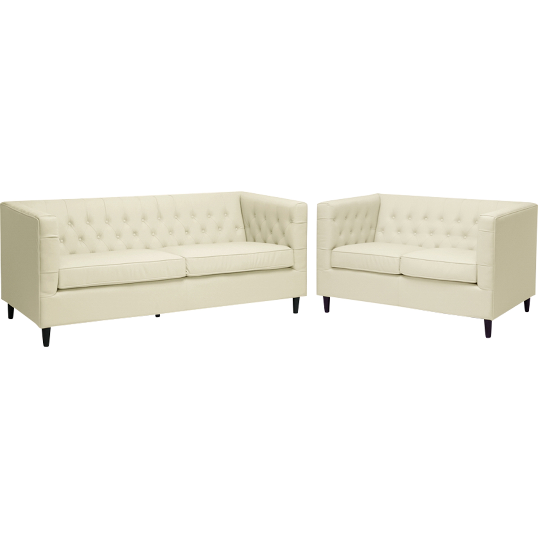 Darrow 2-Piece Leather Sofa Set - Beige | DCG Stores